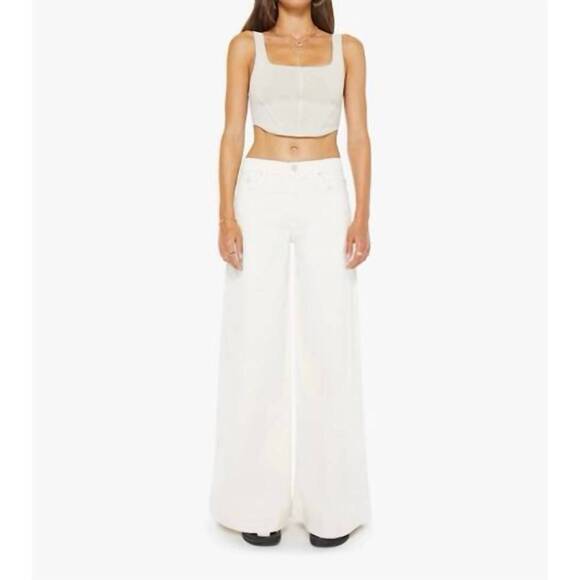 MOTHER | Jeans | New Mother Mid Rise Headliner Sneak Jeans In Cream ...